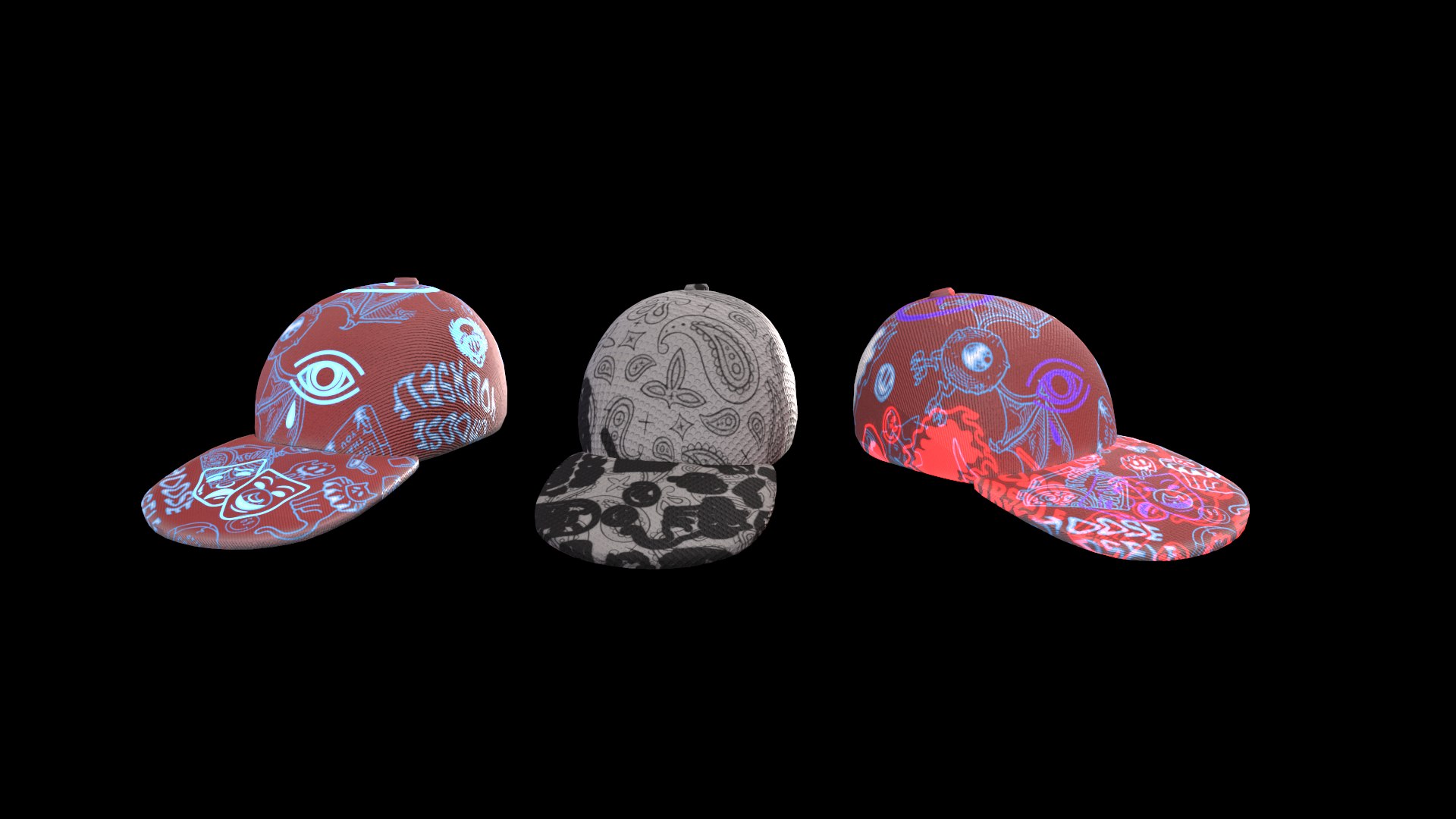 Cap Mini Pack 3D Model - TurboSquid 2392302