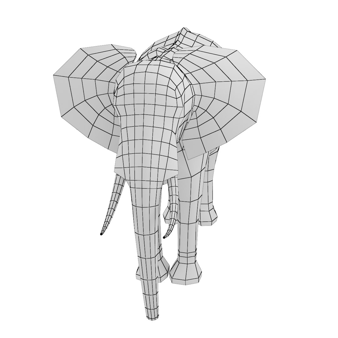 African Elephant Animal Base Mesh 3D Model - TurboSquid 2214054