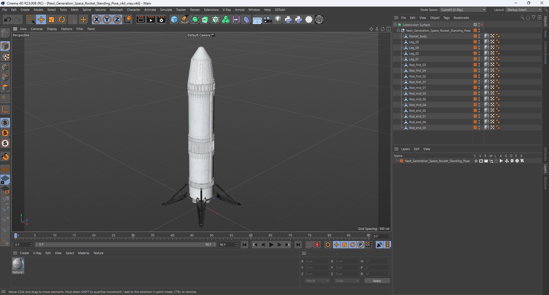 Next Generation Space Rocket Standing Pose Model - TurboSquid 2329768