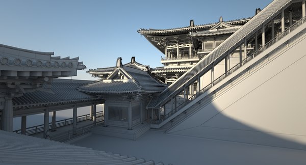 3d chinese palace model