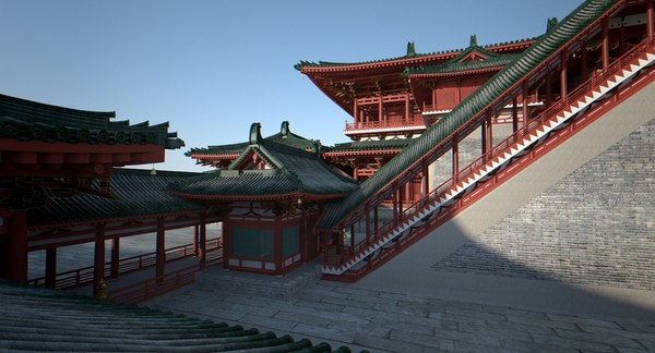 3d chinese palace model