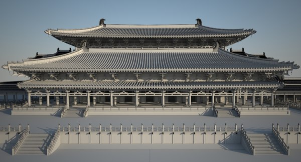 3d chinese palace model