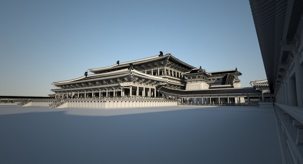 3d chinese palace model