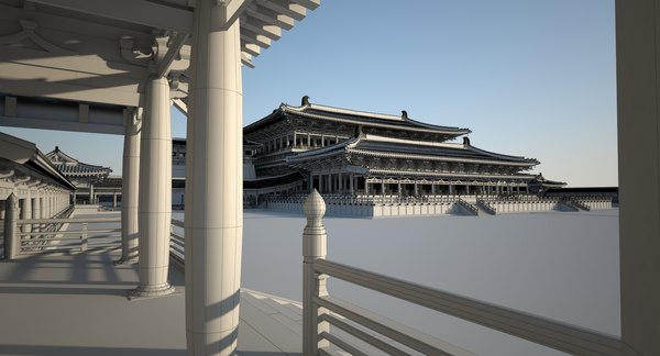 3d chinese palace model