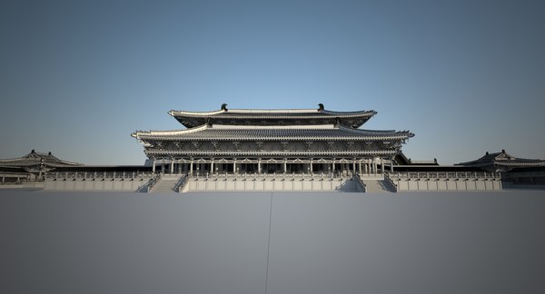 3d chinese palace model