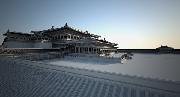 3d chinese palace model