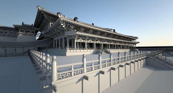 3d chinese palace model
