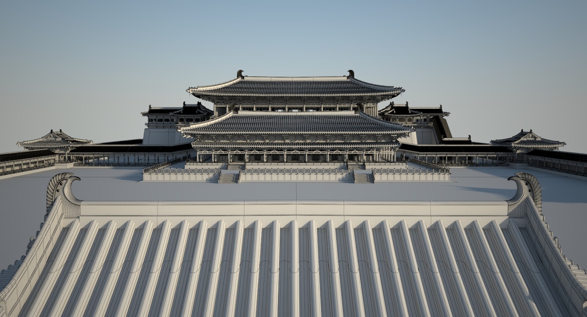 3d chinese palace model