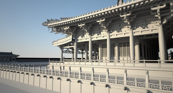 3d chinese palace model