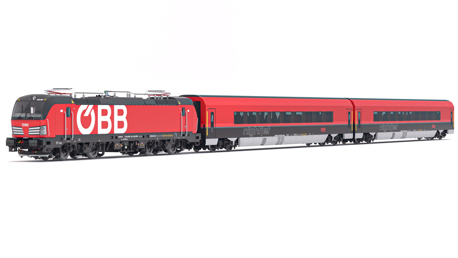 Passenger Train OBB Nightjet Collection 3 model - TurboSquid 2183676