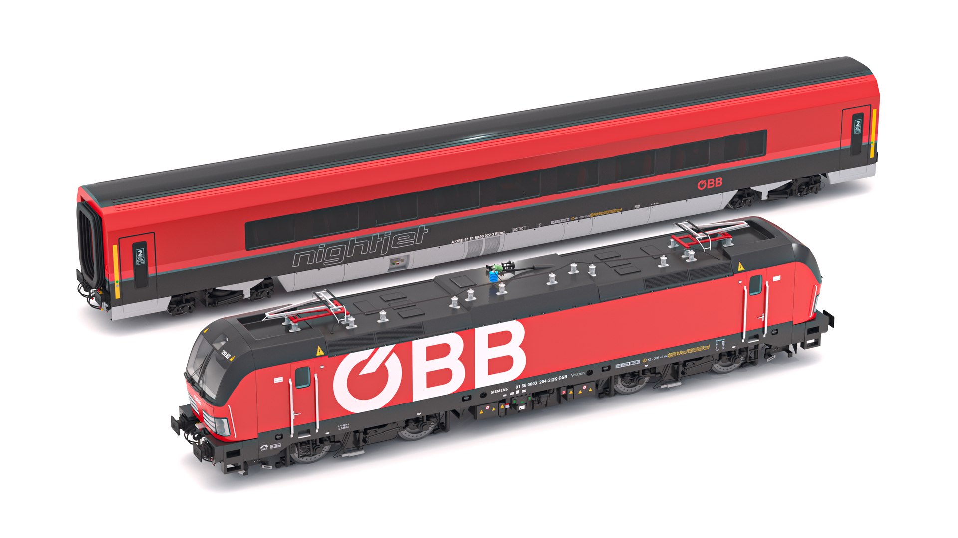 Passenger Train OBB Nightjet Collection 3 model - TurboSquid 2183676