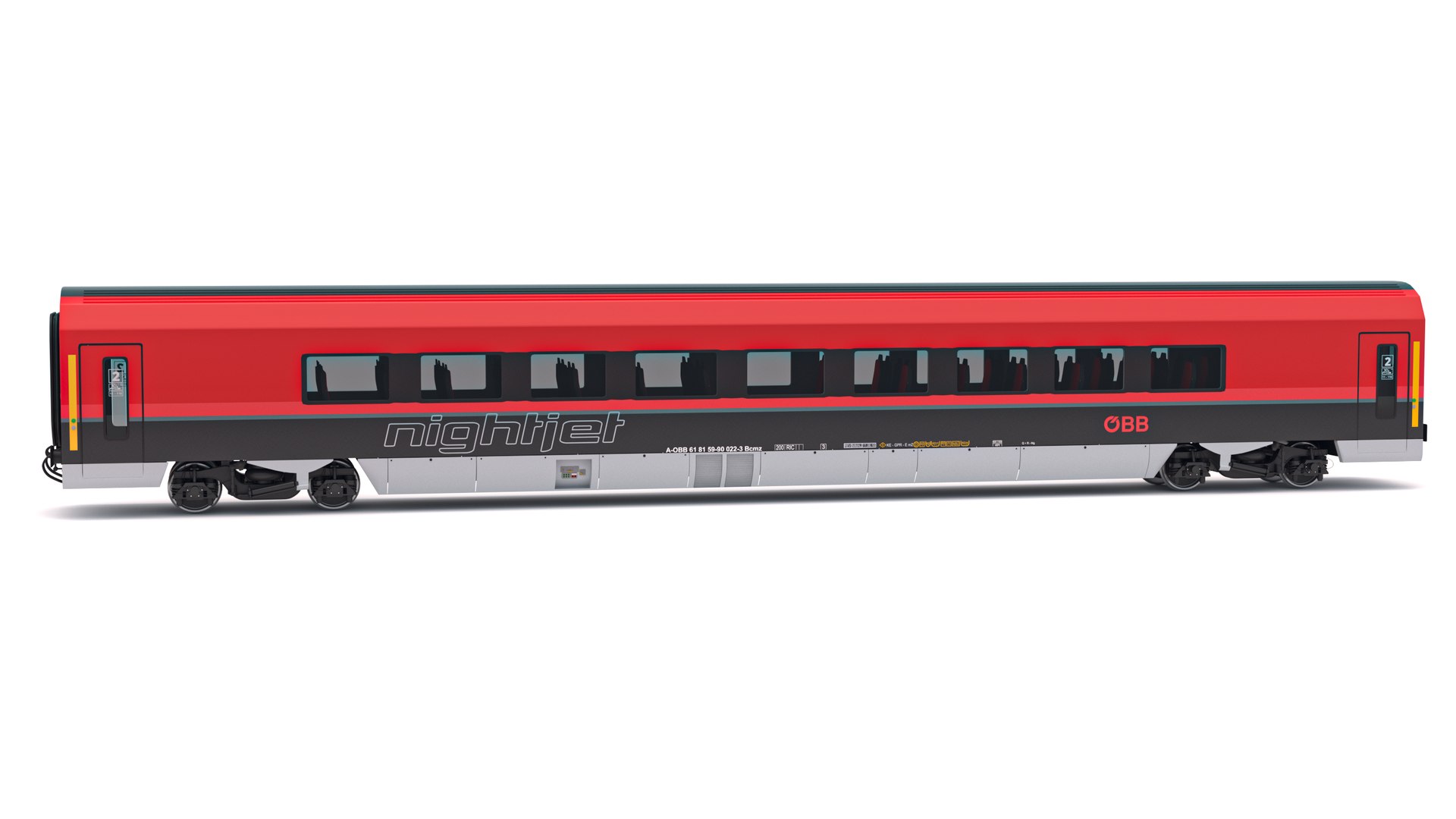 Passenger Train OBB Nightjet Collection 3 model - TurboSquid 2183676