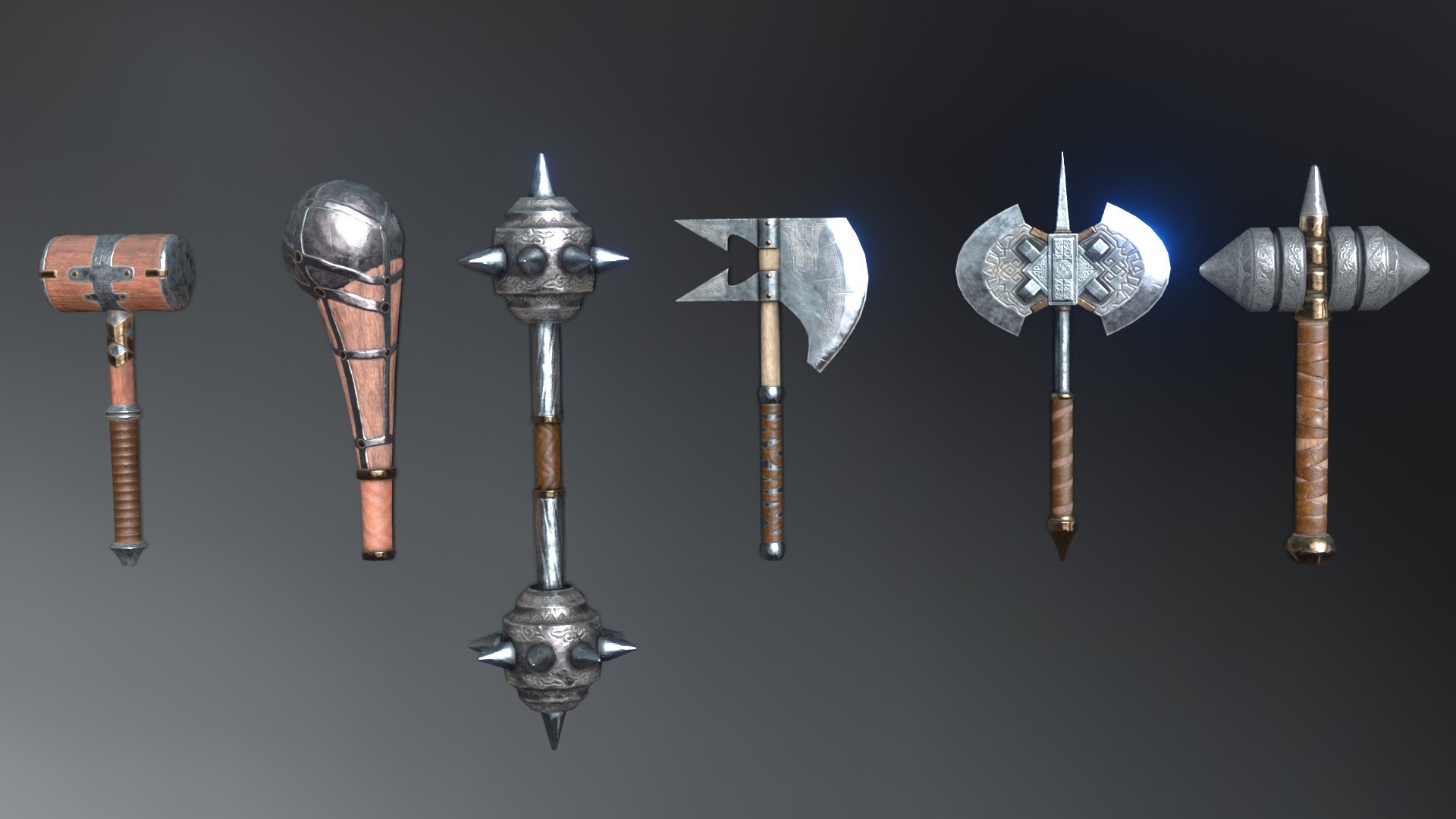 3D hammers set model - TurboSquid 1703227