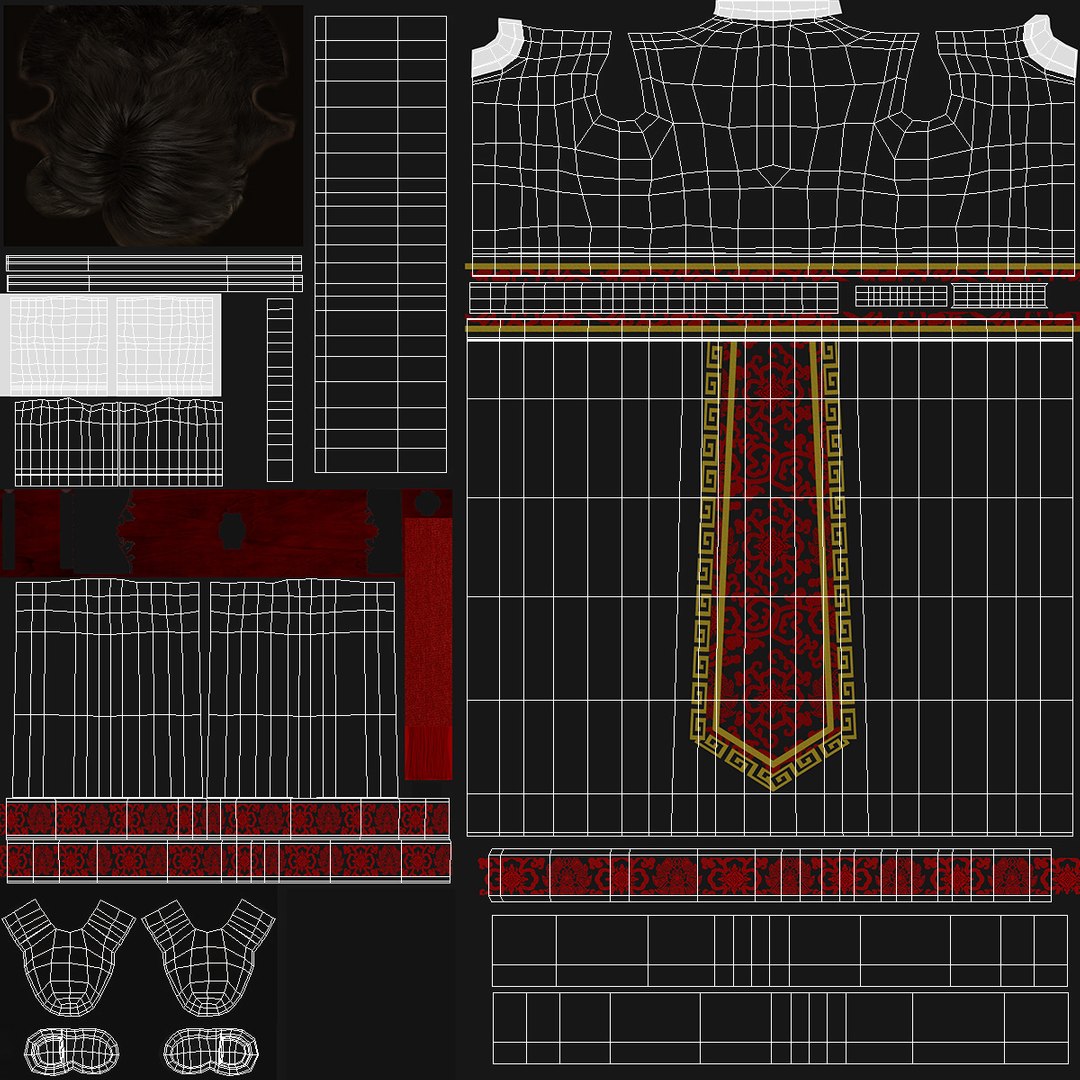 Traditional Chinese Clothes Collection 3D - TurboSquid 2038653