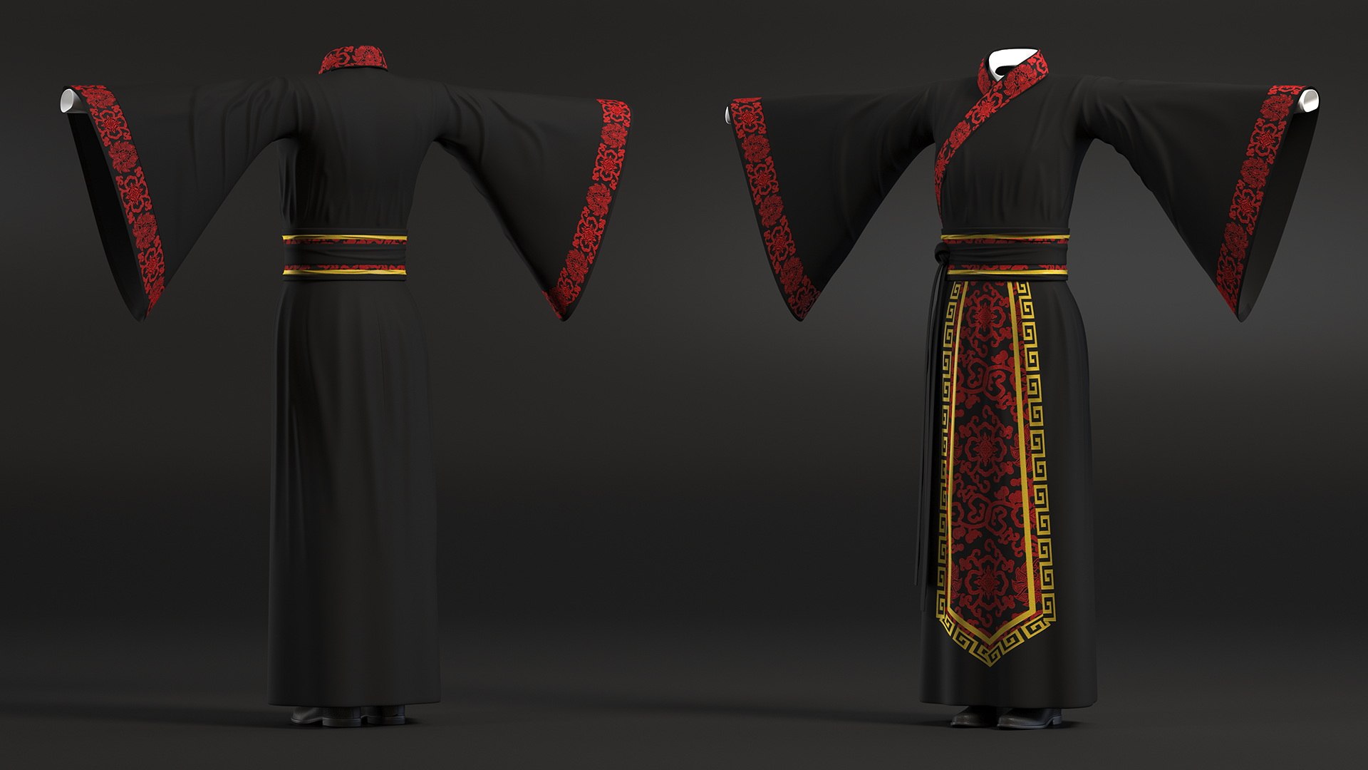 Traditional Chinese Clothes Collection 3D - TurboSquid 2038653