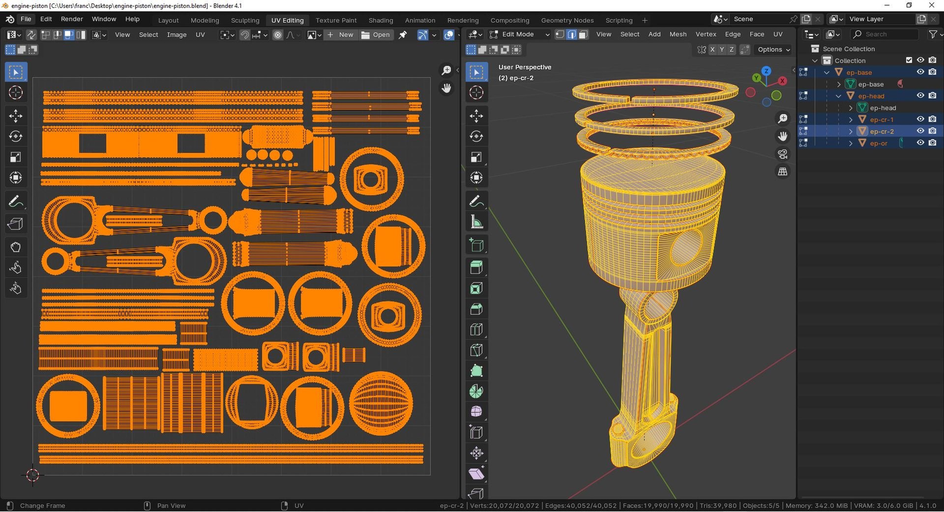 Engine Piston 3D Model - TurboSquid 2224945
