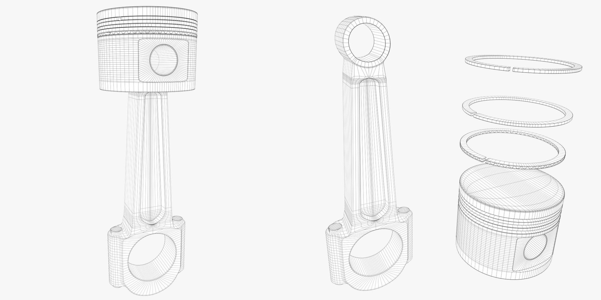 Engine Piston 3D Model - TurboSquid 2224945