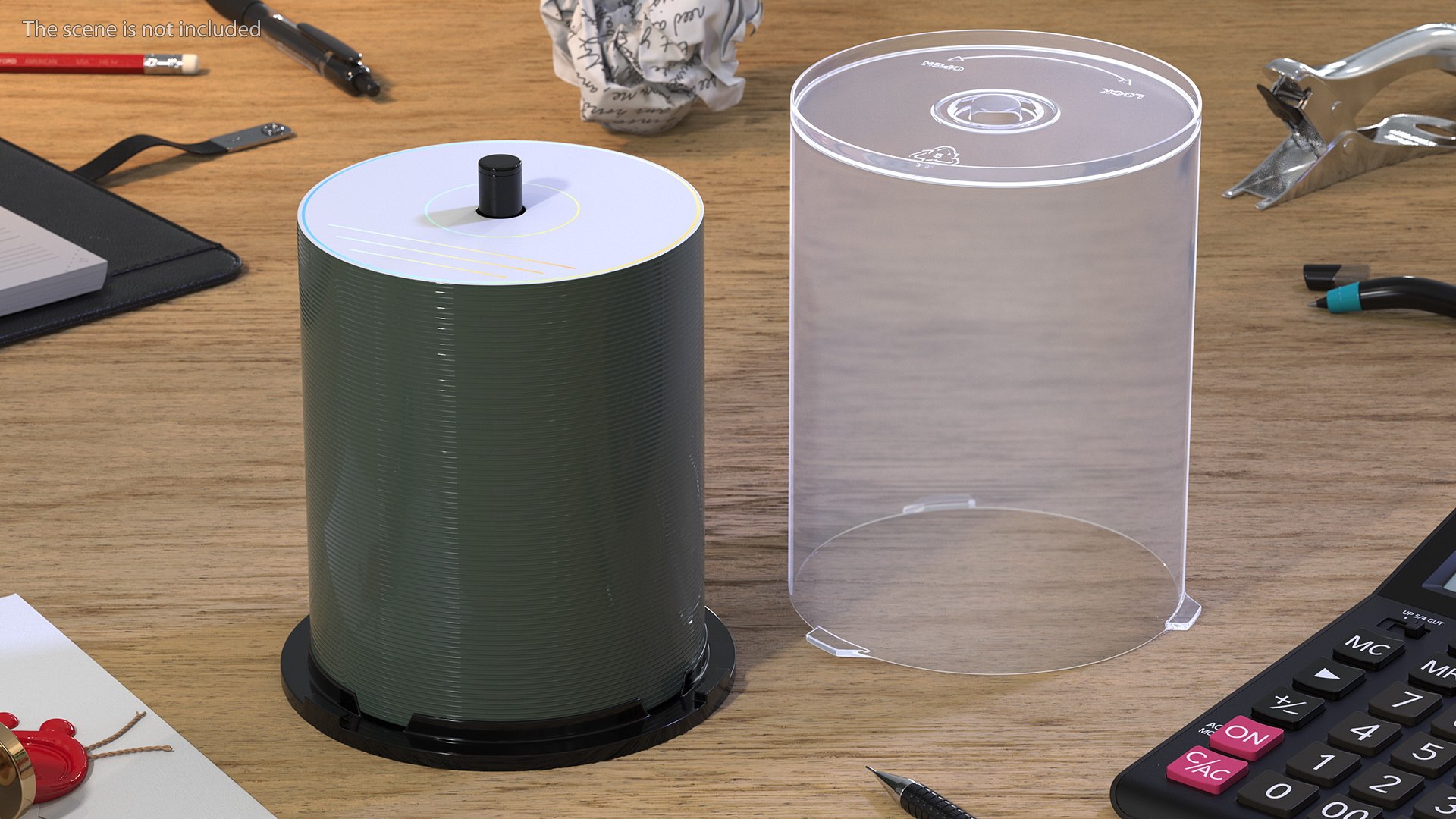 3D Storage Spindle Cake Box With 100 Discs Pack Model - TurboSquid 1806941