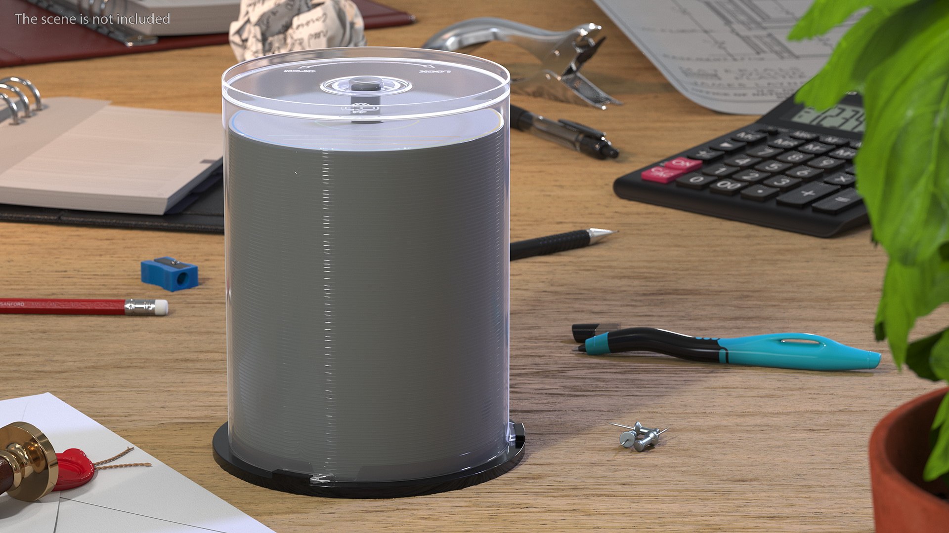 3D Storage Spindle Cake Box with 100 Discs Pack model - TurboSquid 1806941