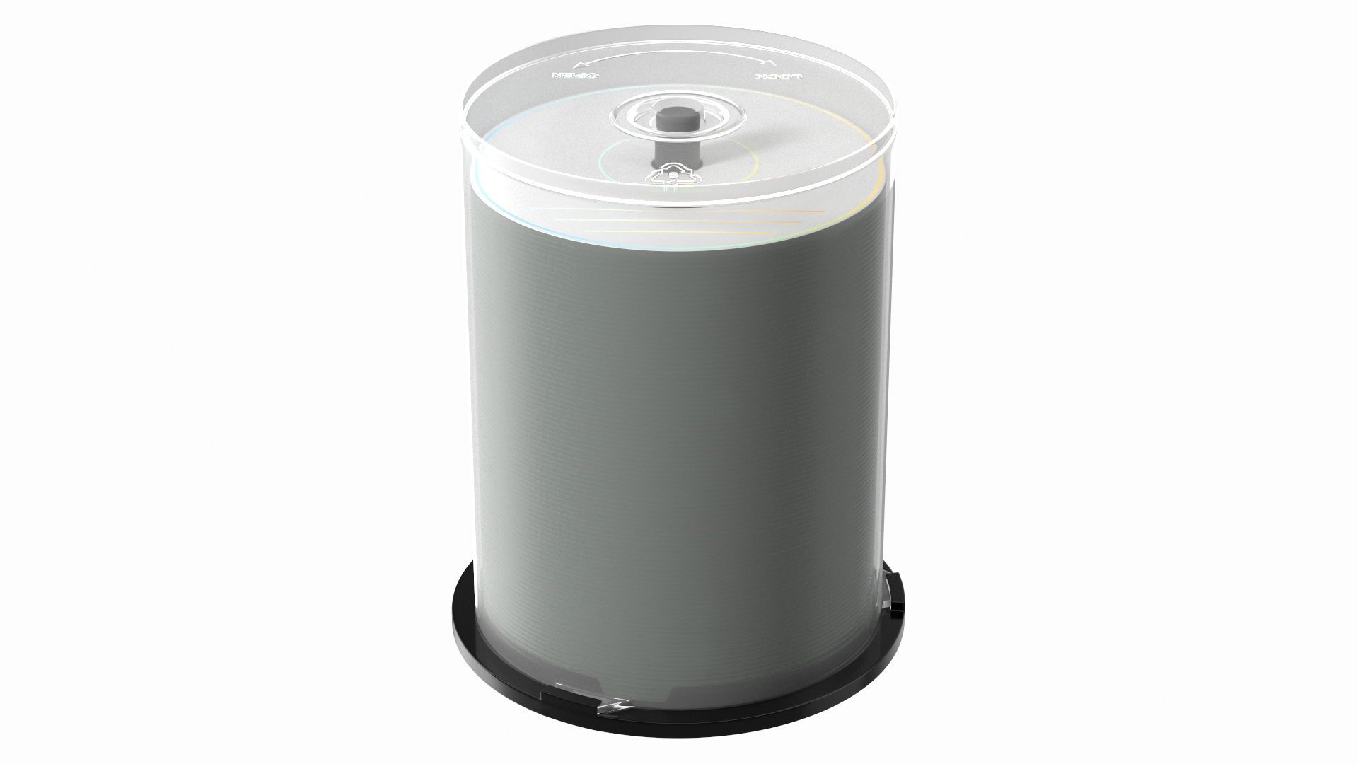 3D Storage Spindle Cake Box With 100 Discs Pack Model - TurboSquid 1806941