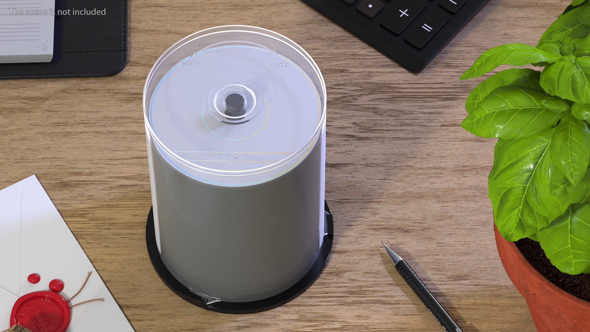 3D Storage Spindle Cake Box With 100 Discs Pack Model - TurboSquid 1806941