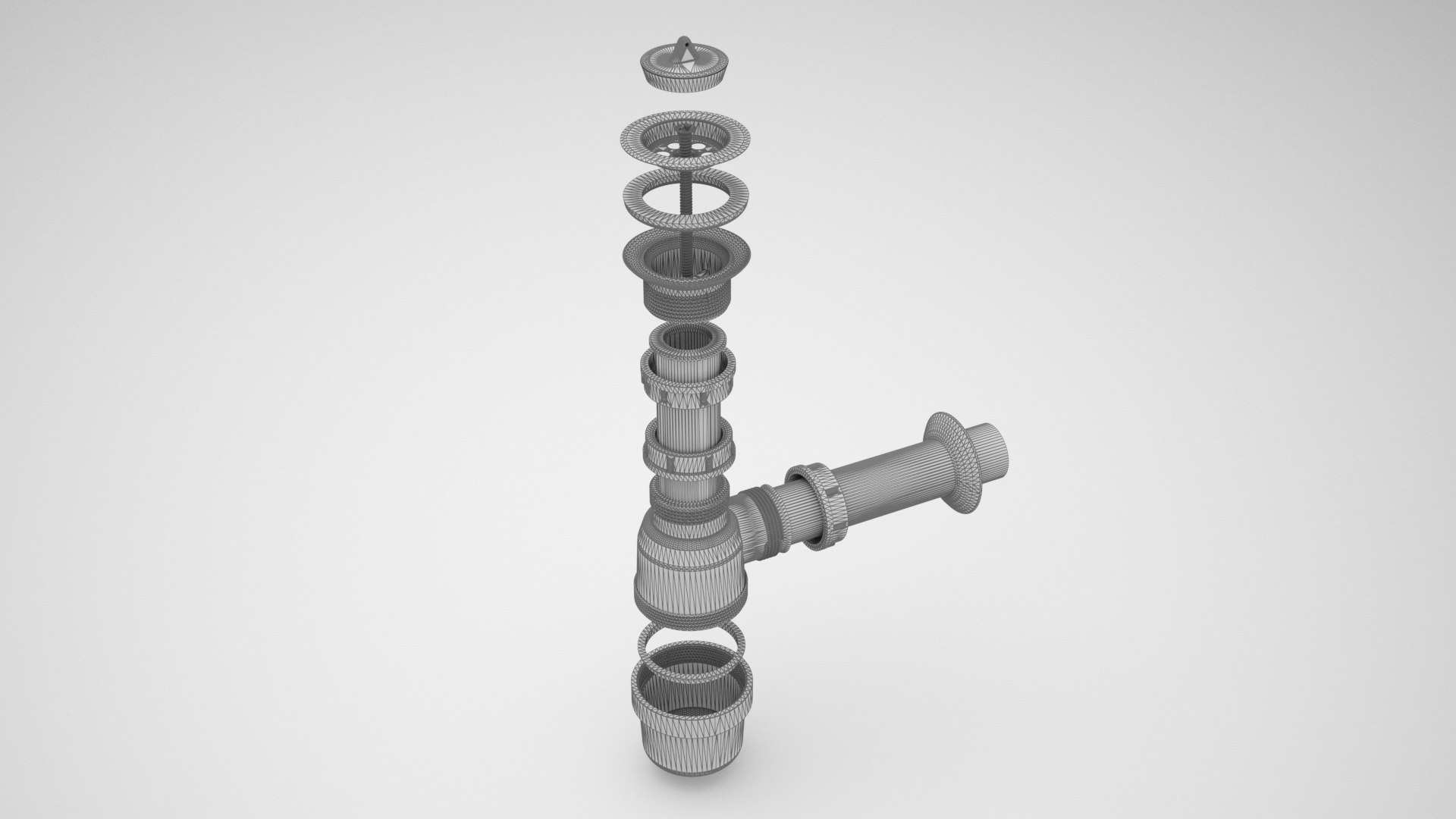 3D Basin Siphon Model - TurboSquid 2408973