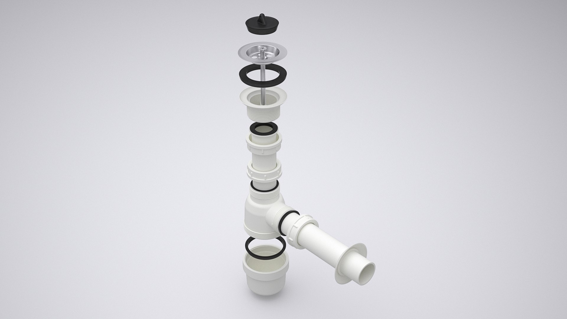 3D Basin Siphon Model - TurboSquid 2408973