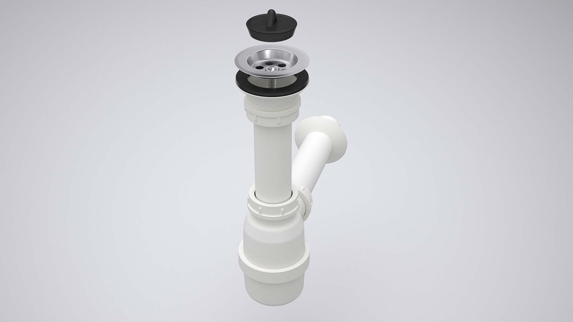 3D Basin Siphon Model - TurboSquid 2408973