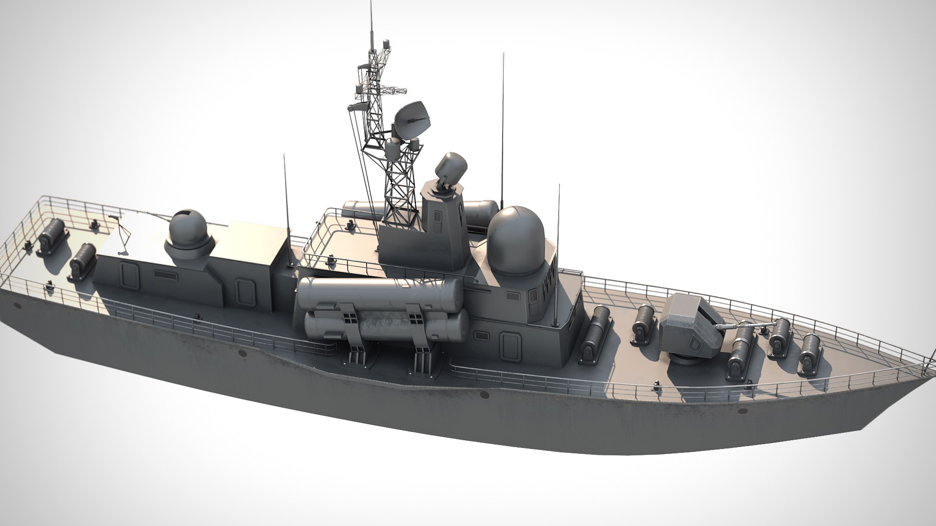 Missle Boat 1241 PBR 3D Model - TurboSquid 2077671