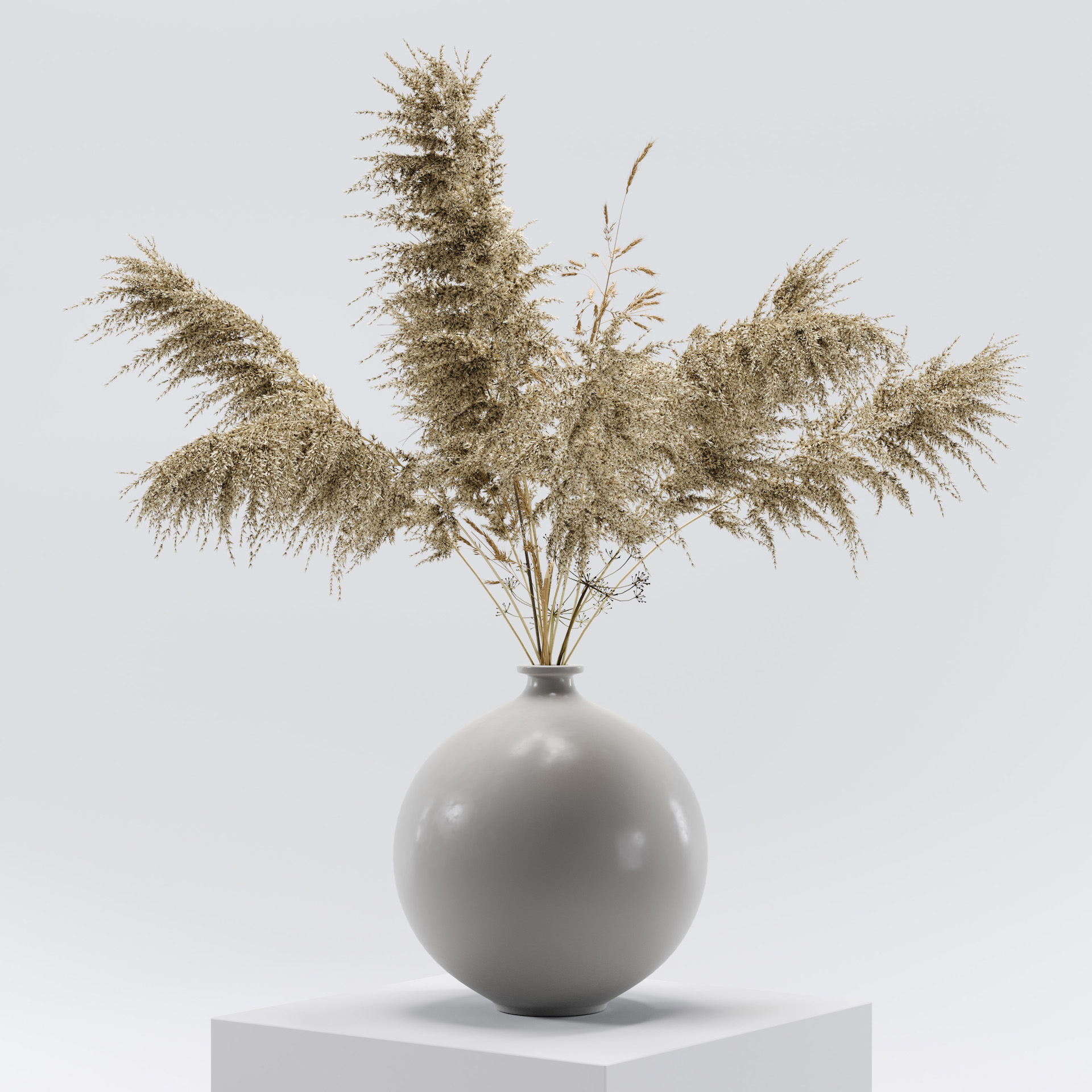 3D vase dry flowers 0001 model - TurboSquid 1503649