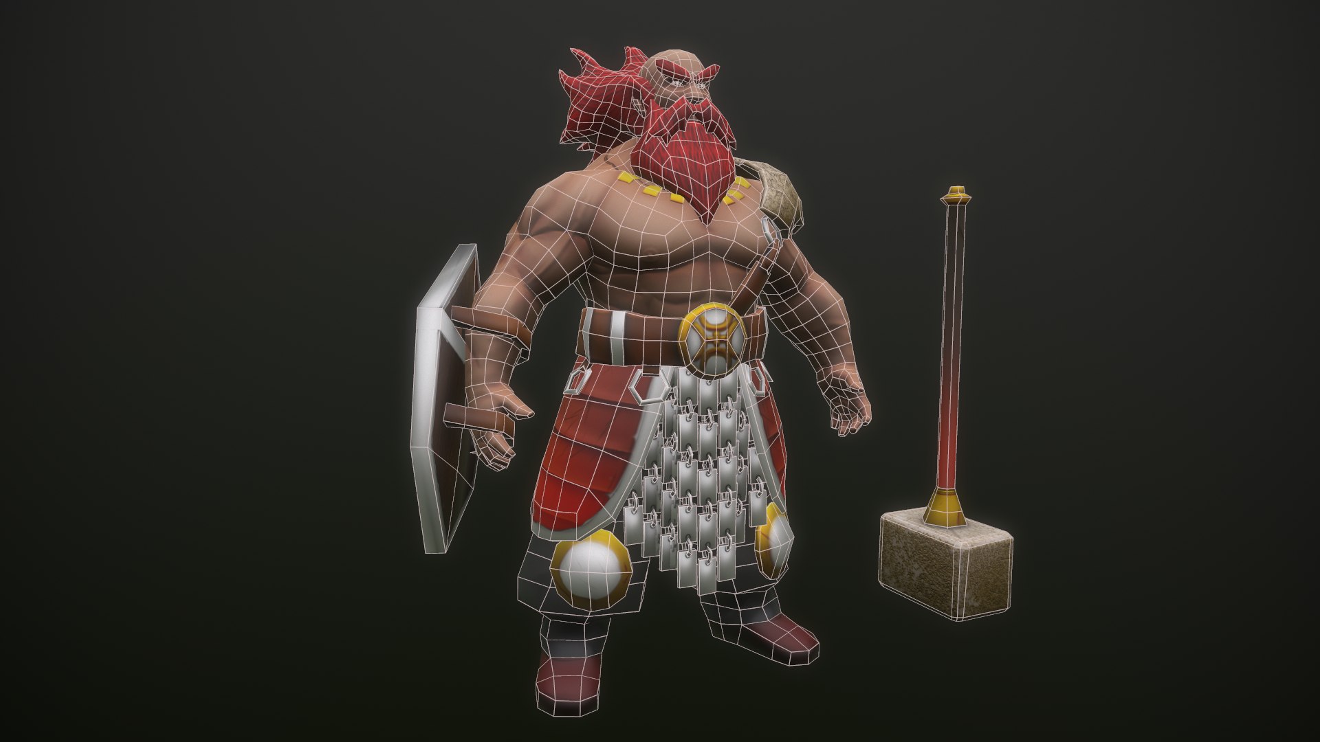 3D Male Game Character 3.1 Dwarf God - Low Poly Model - TurboSquid 2126447