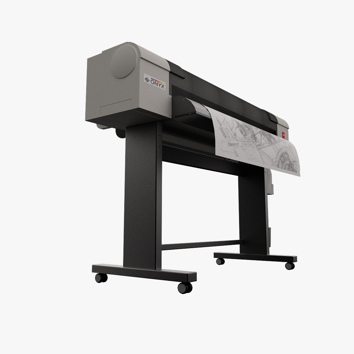 oce cs9050 plotter 3d model