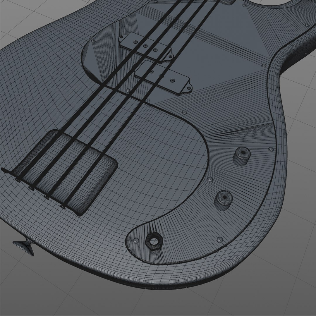 3D Classic Bass Guitar - TurboSquid 1368108
