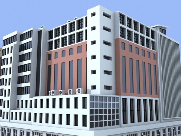 3d model 2 office buildings