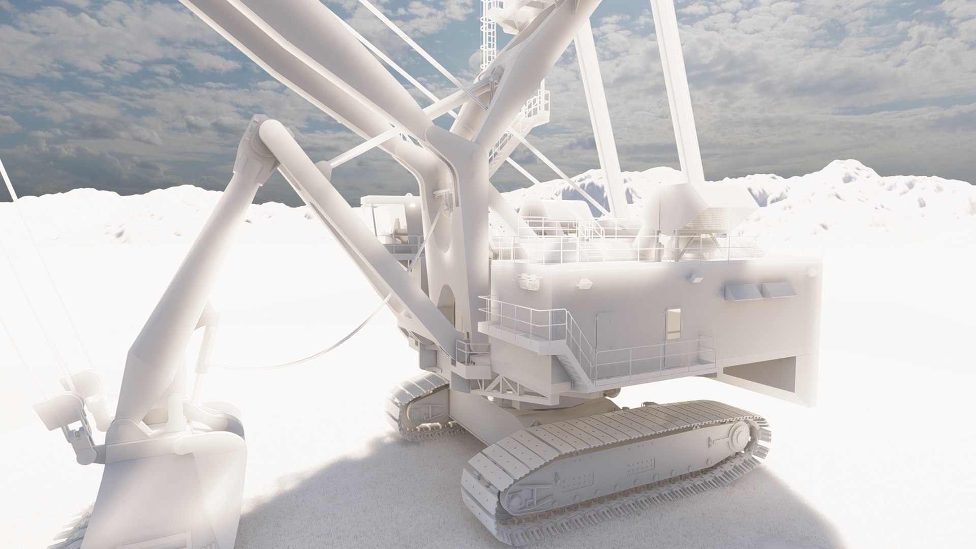 3D Bacyrus Hard Rock Shovel Low-poly Model - TurboSquid 2221696