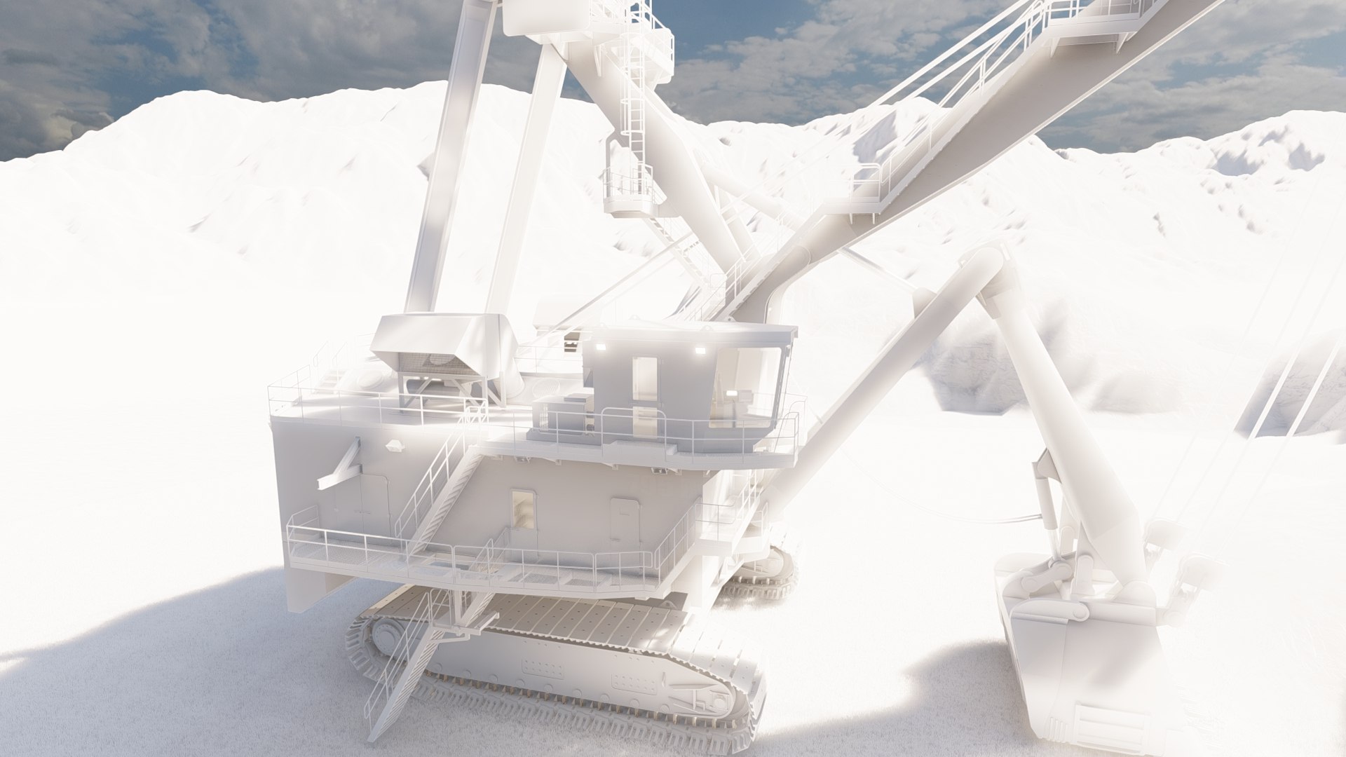 3D Bacyrus Hard Rock Shovel Low-poly Model - TurboSquid 2221696