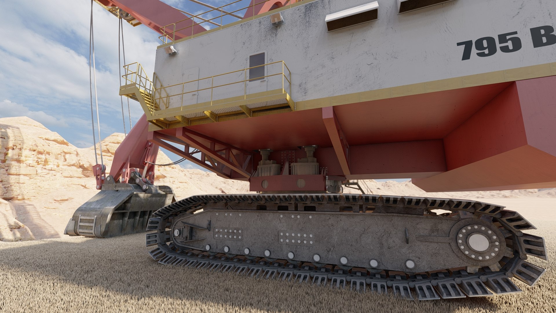 3D Bacyrus Hard Rock Shovel Low-poly Model - TurboSquid 2221696