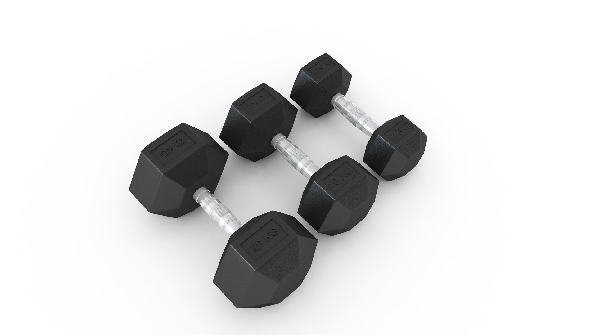 3D Dumbbells Set - TurboSquid 2011444