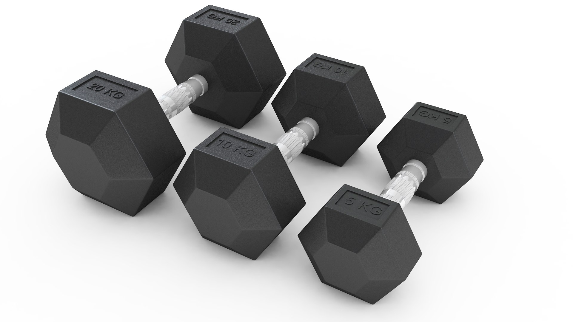 3D Dumbbells Set - TurboSquid 2011444