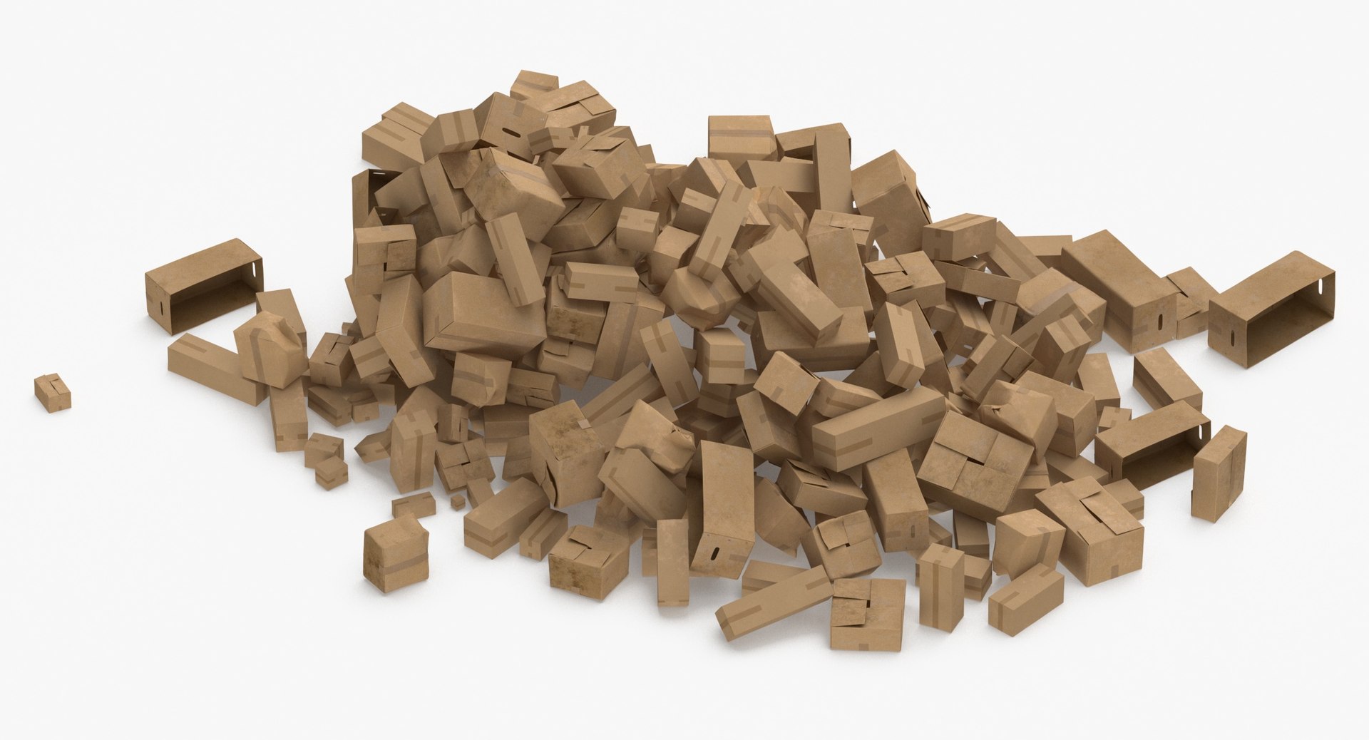 3D Cardboard Packages Pile Small Medium and Large1 model - TurboSquid ...