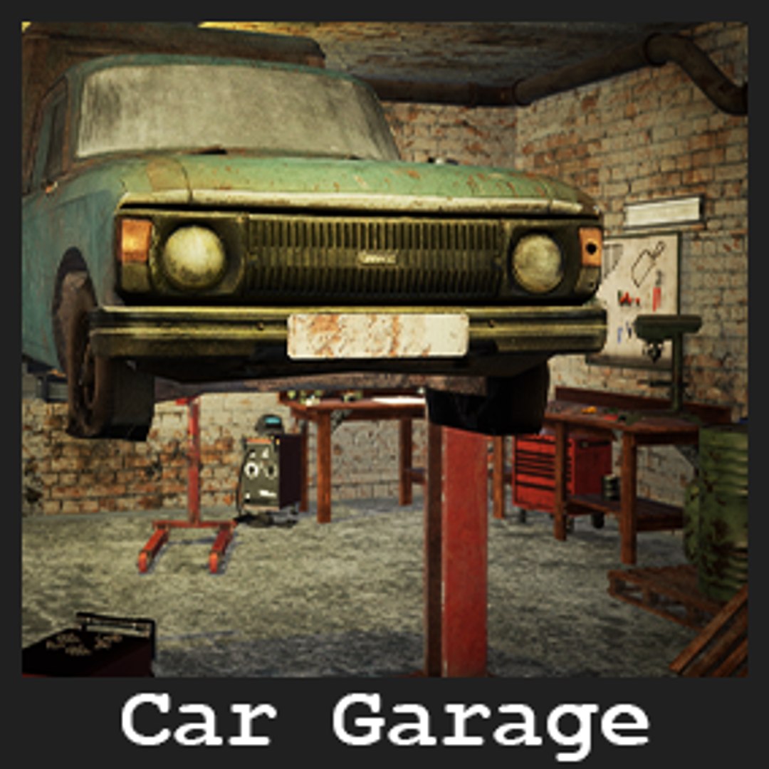 3D Car Garage 84 Assets Model - TurboSquid 2114415