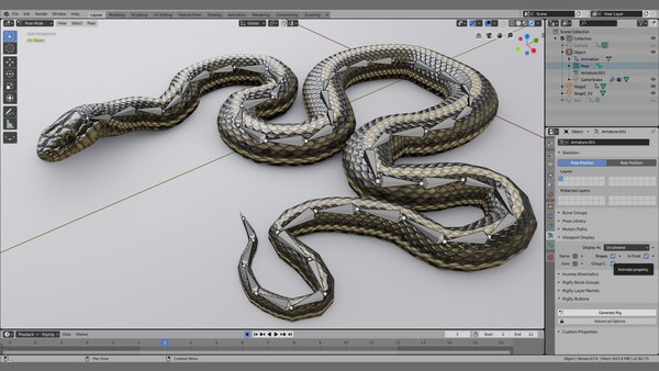 Pbr garter snake 3D model - TurboSquid 1264853