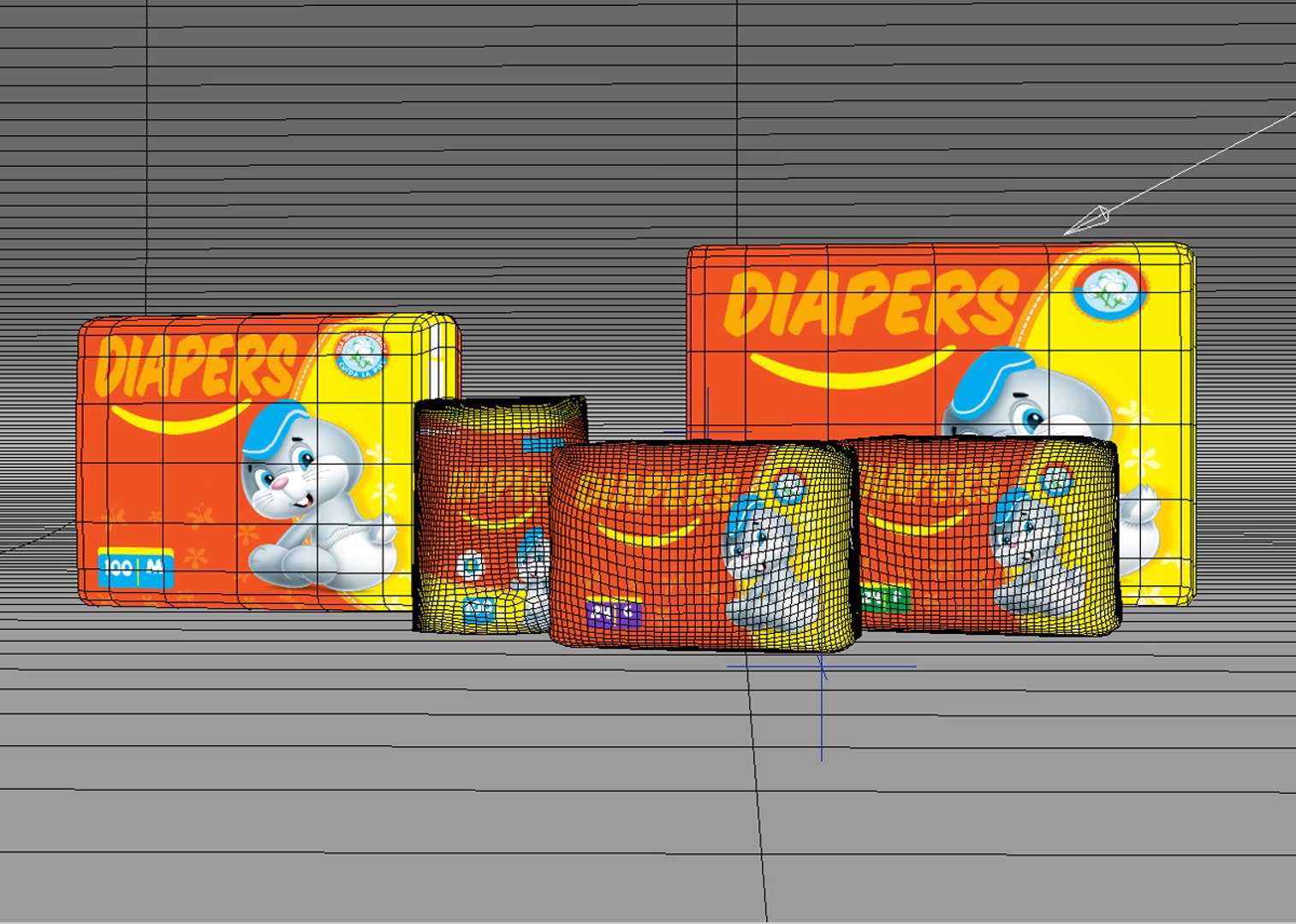 Plastic Diaper Packs 3D Model - TurboSquid 1149219