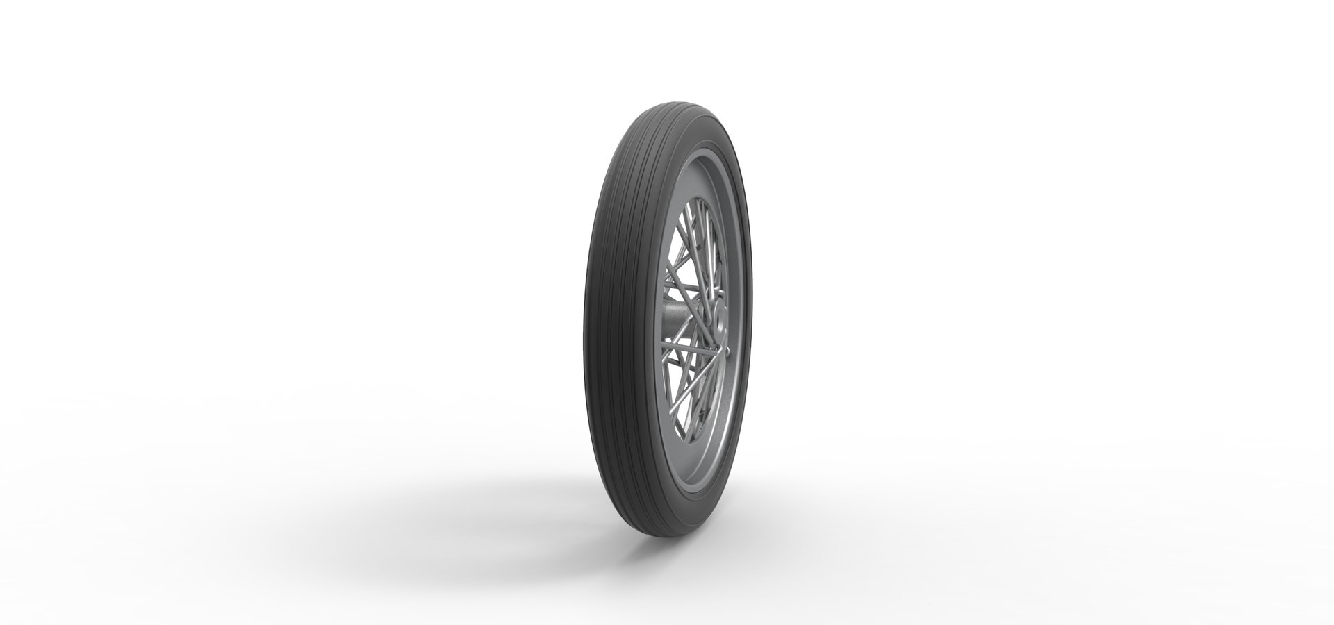 Front Wire Wheel Of Vintage Dragster Version 2 Scale 1 To 25 3D Model ...