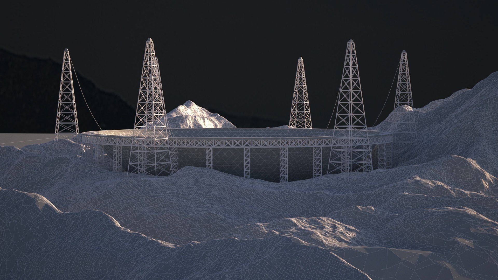FAST Tianyan Chinese Telescope 3D Model - TurboSquid 2198899