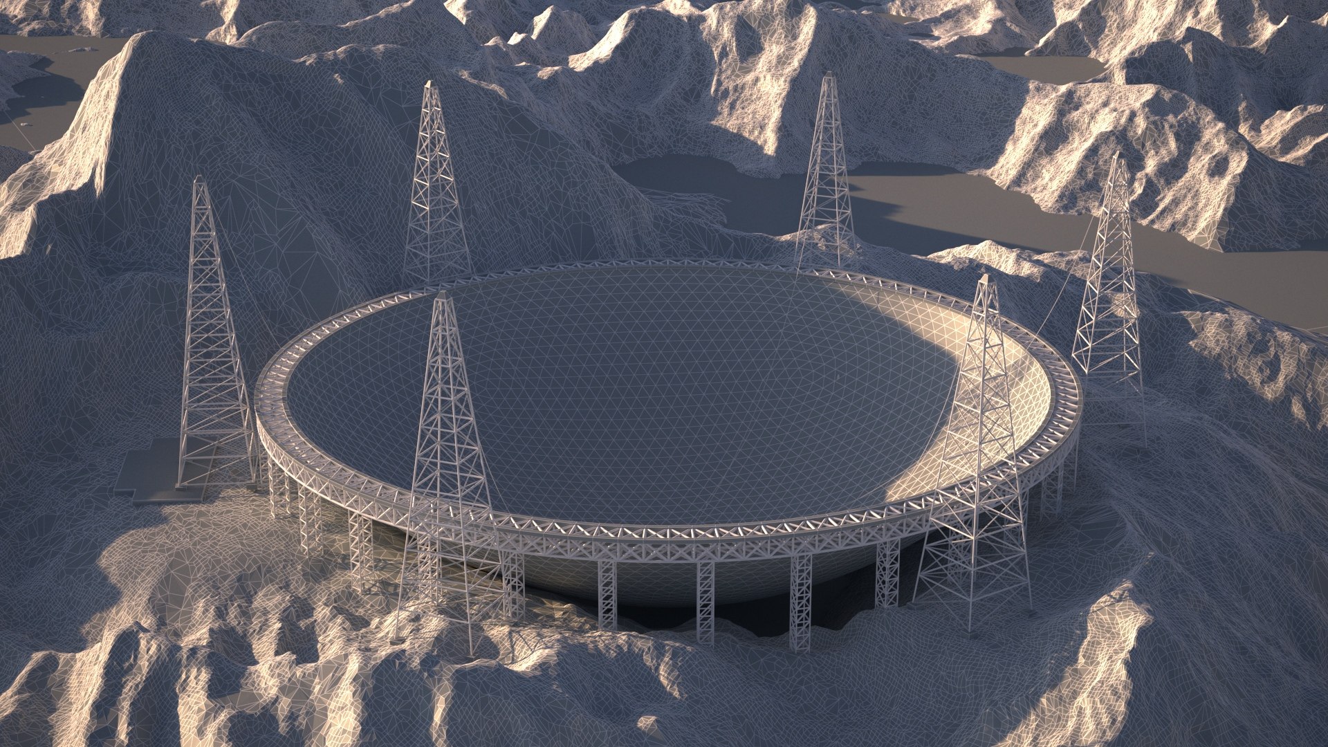 FAST Tianyan Chinese Telescope 3D Model - TurboSquid 2198899