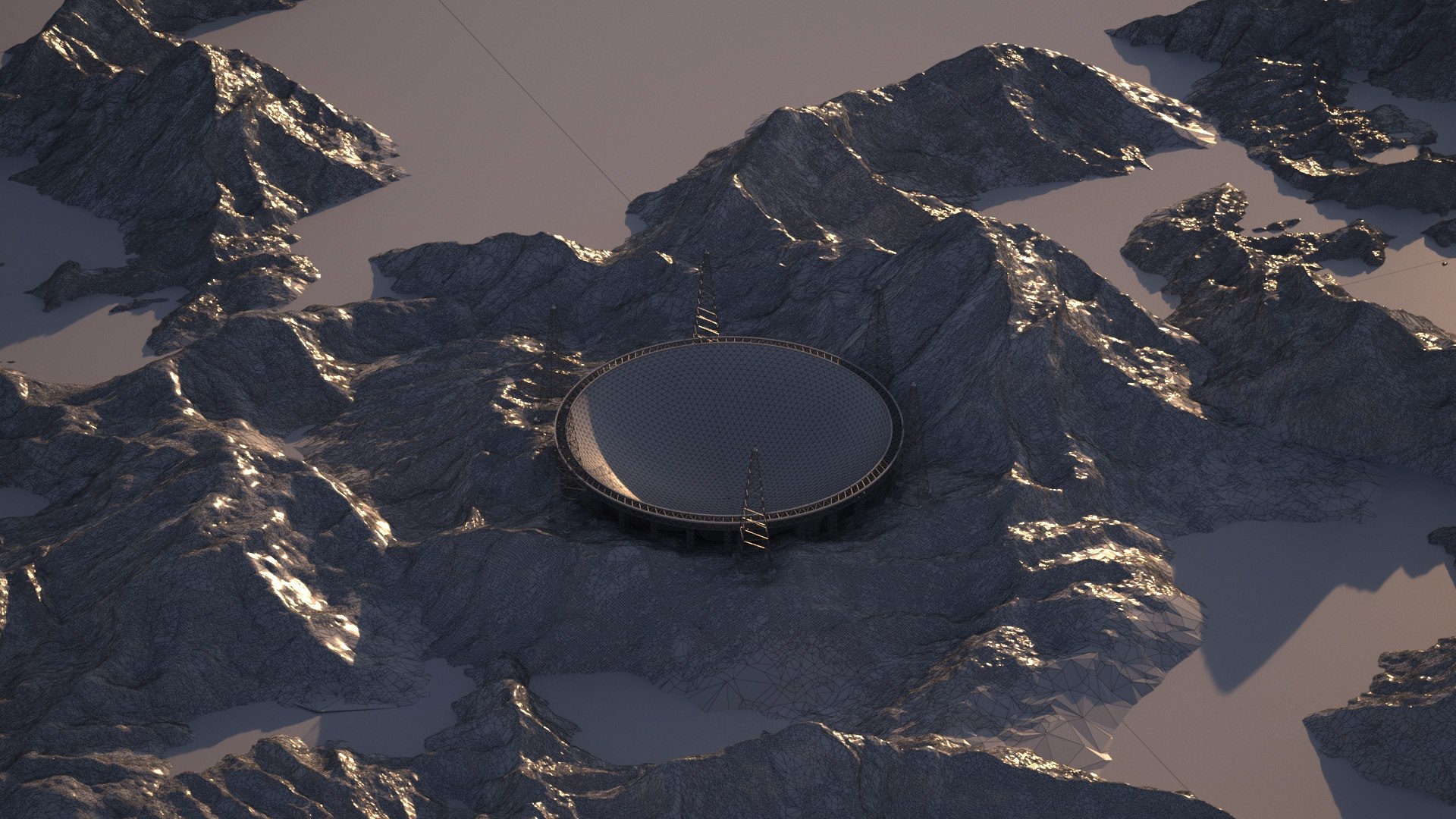 FAST Tianyan Chinese Telescope 3D Model - TurboSquid 2198899