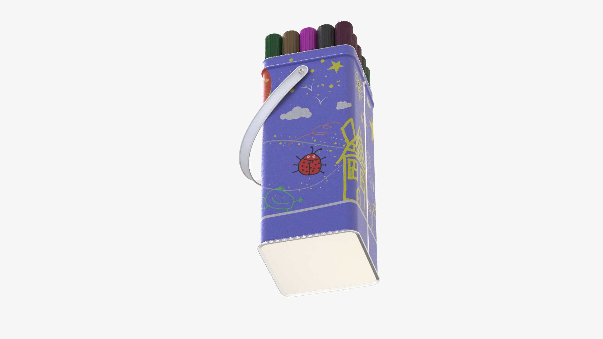 Felt Pens Box 3D Model - TurboSquid 1821872