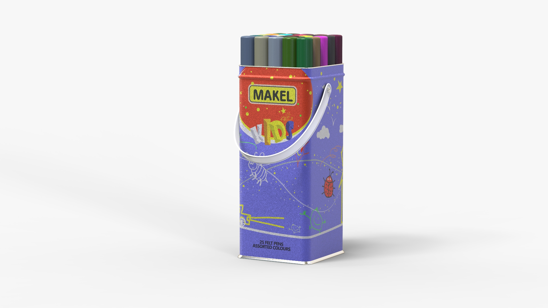 Felt Pens Box 3D Model - TurboSquid 1821872