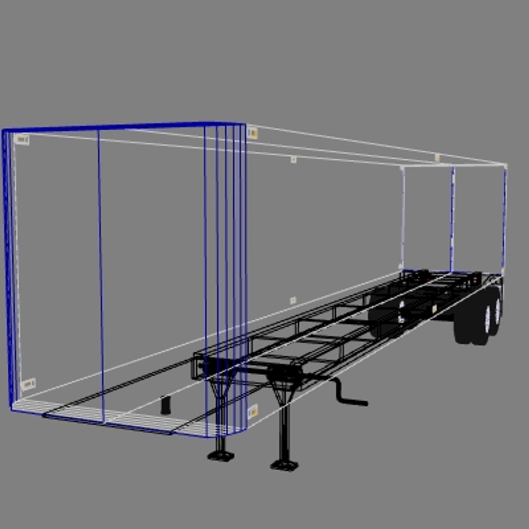 3d Model 53ft Trailer Semi
